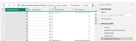 Solved Data Querry Error Reorder Microsoft Fabric Community