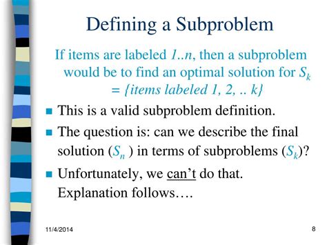 Ppt Csc 413513 Intro To Algorithms Dynamic Programming 0 1 Knapsack