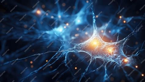 뉴런 구조 그림 프리미엄 사진