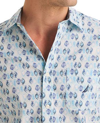 Nautica Mens Classic Fit Fish Print Button Down Shirt Macys