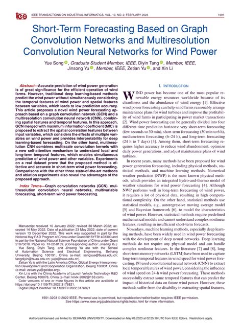 Pdf Short Term Forecasting Based On Graph Convolution Networks And Multiresolution Convolution
