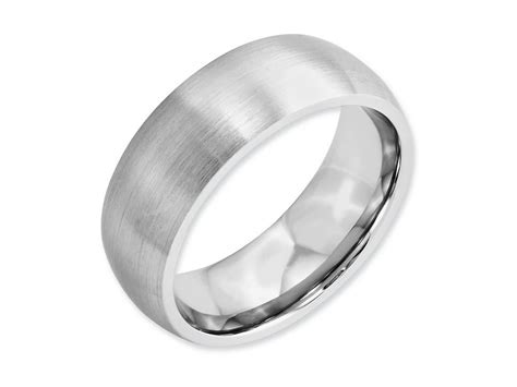 Chisel Cobalt Satin 8mm Wedding Band