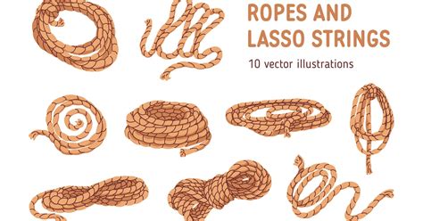 Ropes And Lasso Strings Set Objects Ft Rope And Lasso Envato