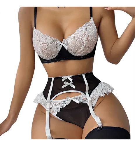 P Sex Set Lingerie Feminina Com Estampa De Renda Roupa Ínt