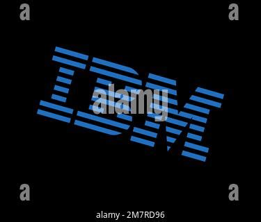 IBM WebSphere EXtreme Scale Rotated Logo Black Background Stock Photo Alamy
