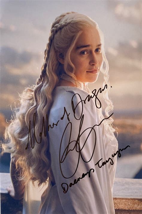 Autograph Signed Emilia Clarke Photo Coa Etsy