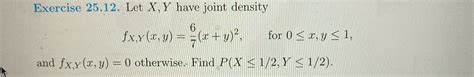 solved exercise 25 12 ﻿let x y ﻿have joint