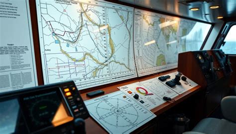 Navigating The Seas Boat Control Room With Charts And Equipment Stock Image Image Of Engineer