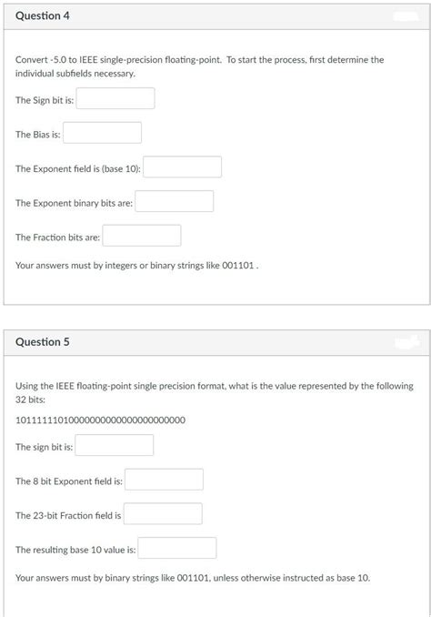Solved Convert 50 To Ieee Single Precision Floating Point