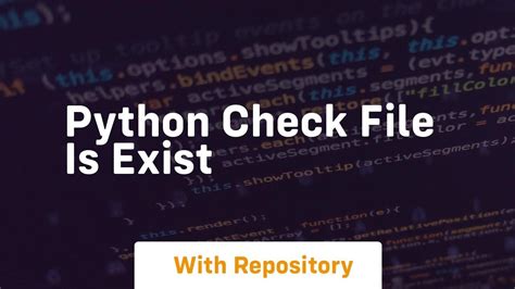 Python Check File Is Exist Youtube