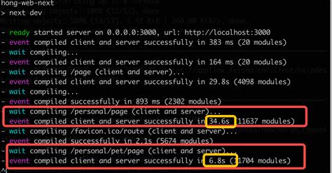 the development environment for next13 is experiencing slow page
