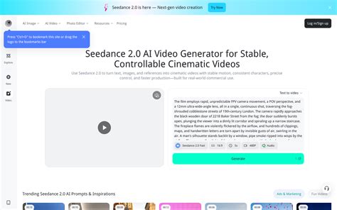 Seedance 20 Ai Video Generator On Insmind Seedance 20可将文本、图像或音频转换为