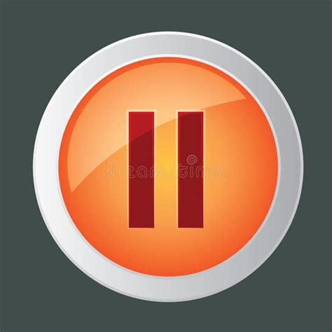 Pause Button Vector Illustration Decorative Design Stock Vector Illustration Of Media Medias