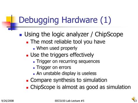 Logic Analyzers Eecs150 Fall Lab Lecture 5 Arjun Singh Ppt Download