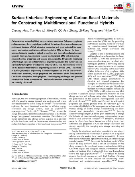 Pdf Surface Interface Engineering Of Carbon Based Materials For