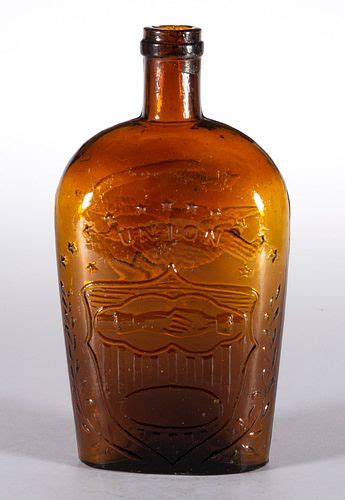 Gxii 1 Clasped Hands Eagle Pictorial Historical Flask Sold At