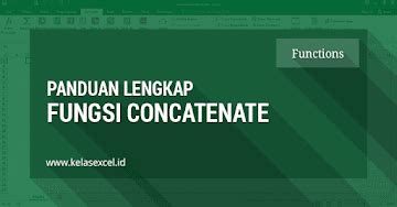 Fungsi Rumus CONCATENATE Excel Cara Menggabungkan Teks Kata Pada Excel