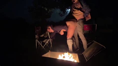 Using My Pussy In A Public Park Rough Sex Next The Fire In The Open
