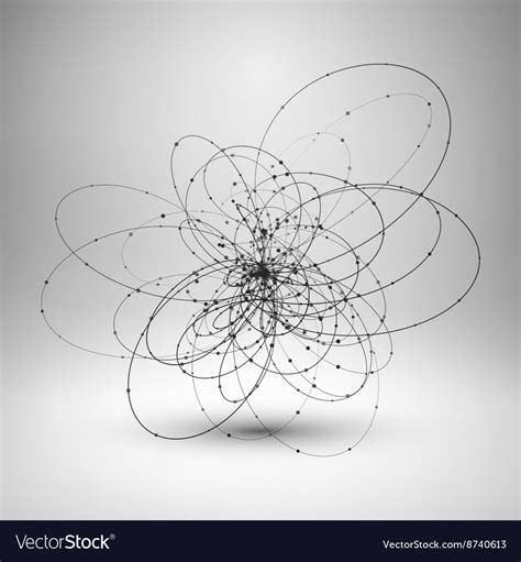 Abstract Wire Element With Connected Lines Vector Image