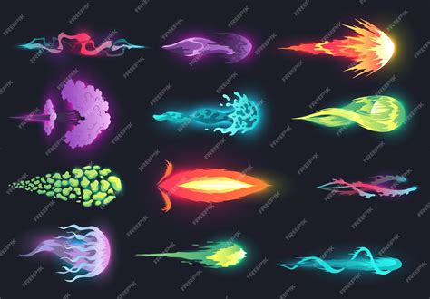 만화 레이저 총 빔 외계인 전투 무기 광선 미래의 총 효과 파괴적인 플라즈마 흐름 폭탄 블래스터 공격 폭발 벡터 게임 요소 프리미엄 벡터