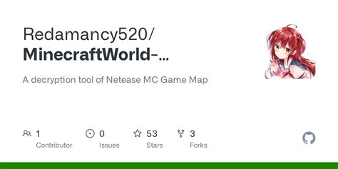 Github Redamancy520minecraftworld Decryption Tools A Decryption Tool Of Netease Mc Game Map