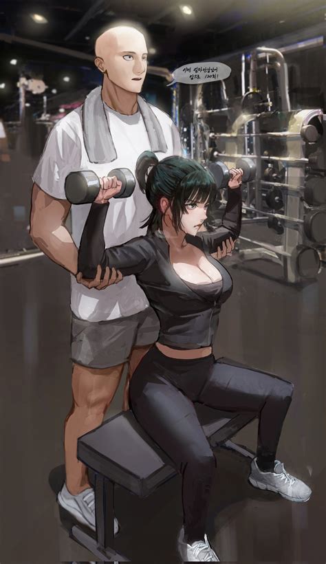 Fubuki And Saitama One Punch Man Drawn By Oilo 515 Danbooru