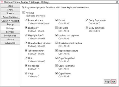 Read And Learn Real World Chinese Instantly Written Chinese Reader Settings Hotkeys