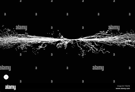 point explode array with dynamic emitted particles abstract dynamic