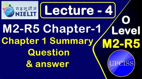 O Level M2 R5 Chapter 1 Summary Question And Answer Lecture 4 Youtube