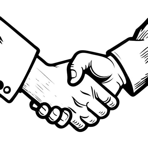 Handshake Drawing Realistic Hand Drawing Line Art Pencil Sketch