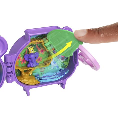 Mattel Polly Pocket Pet Connects Elephant Stackable Compact Playset
