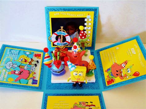 Spongebob Gang Exploding Box Invitation Box Invitations Unique