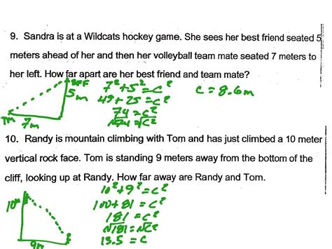 Lesson Pythagorean Theorem Word Problems Math Th Grade Math Worksheets Library