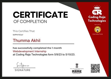 thumma akhil on linkedin codingrajatechnologies aicte