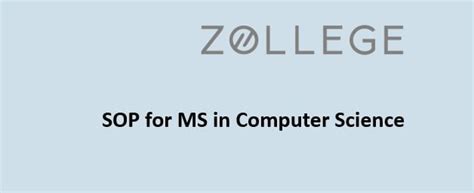 SOP For MS In Computer Science Format Sample And Tips