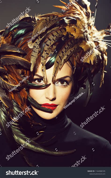 Young Sexy Woman Girl Red Lips Foto Stock 1164088105 Shutterstock