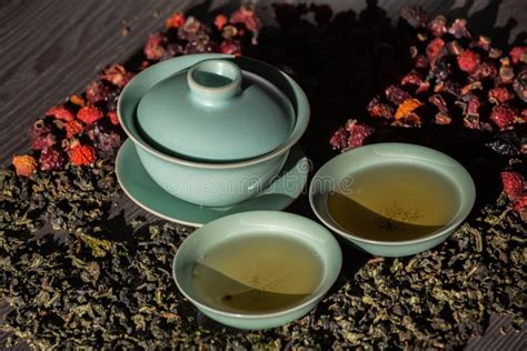 Chinese Tea Ceremony Close Up Selective Focus Stock Image Image Of