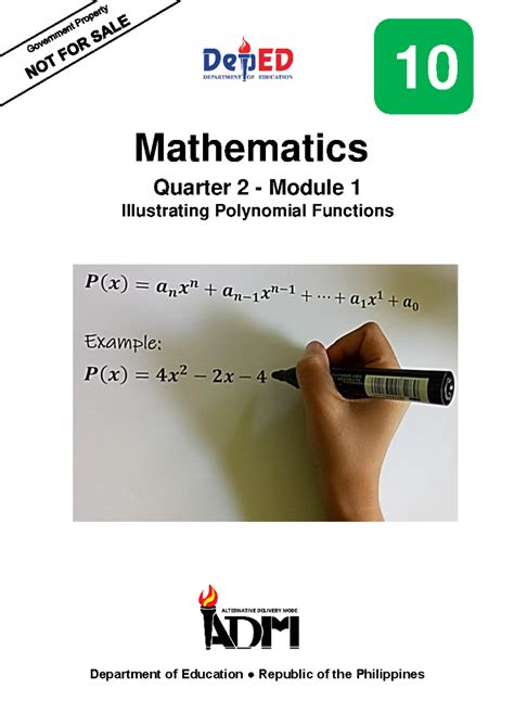 Grade 10 Quarter 2 Module 1 Illustrating Polynomial Functions Version 3