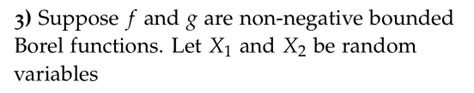 solved 3 suppose f and g are non negative bounded borel
