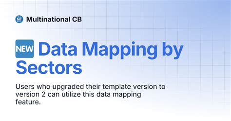🆕 Data Mapping By Sectors Multinational Cb