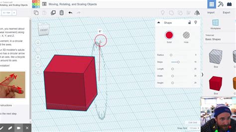 3d Design Moving Rotating And Scaling Objects Tinkercad Youtube