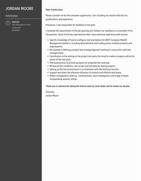 Composer Cover Letter Velvet Jobs