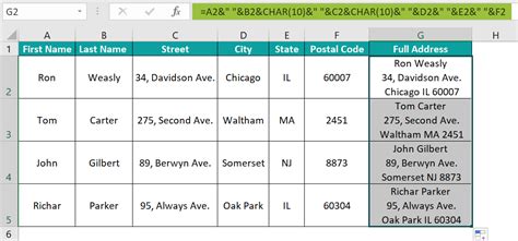 carriage return in excel cell formula how to insert remove