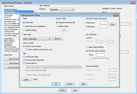 Report Tables With Style Autocad Electrical