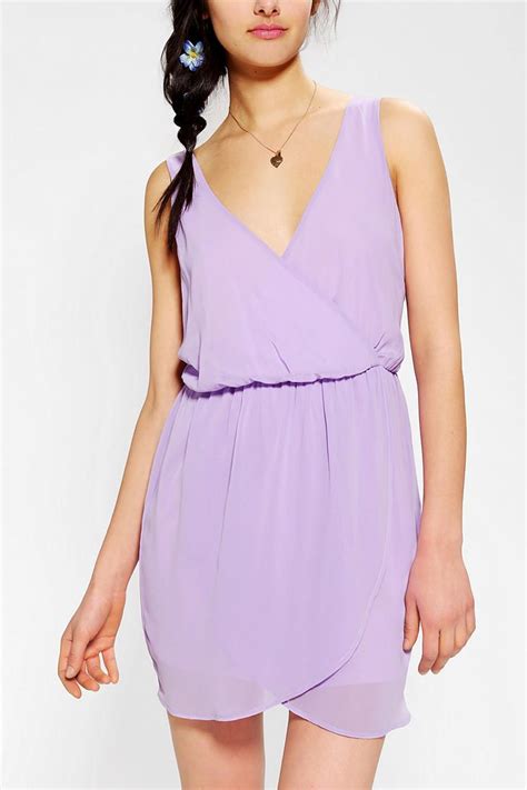 Pins And Needles Silky Surplice Tulip Dress Tulip Dress Urban Dresses Fashion
