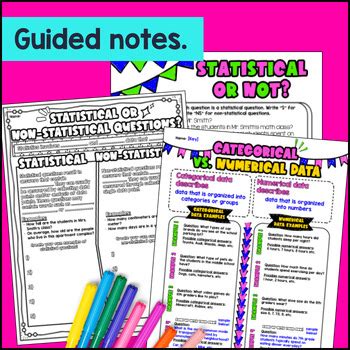 Statistical Questions Guided Notes Categorical And Numerical Data