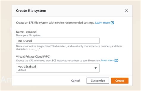 how to connect an efs volume to a ecs docker container