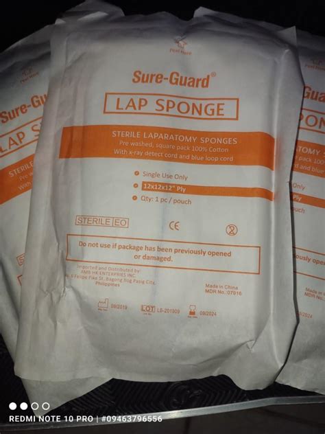 Lap Sponge Laparotomy Sponge Health And Nutrition Medical Supplies And Tools On Carousell