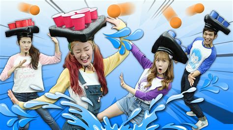 캐리 엘리 Vs 줄리 캐빈 움직이는 골대에 공 넣기 복불복 음료 벌칙ㅣ캐리와 장난감 친구들 네이버 Tv