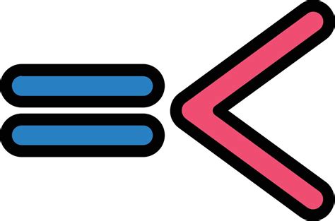 Less Than Equal Vector Icon Design 14913896 Vector Art At Vecteezy